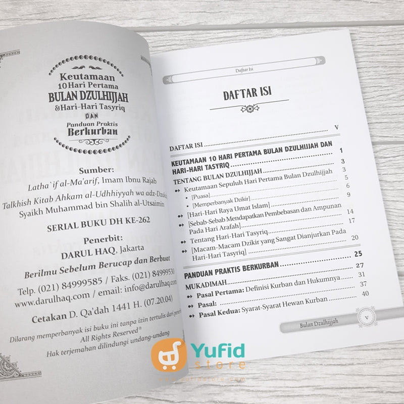 Buku Keutamaan 10 Hari Pertama Bulan Dzulhijjah & Hari-hari Tasyriq da – Yufid Store Toko Muslim
