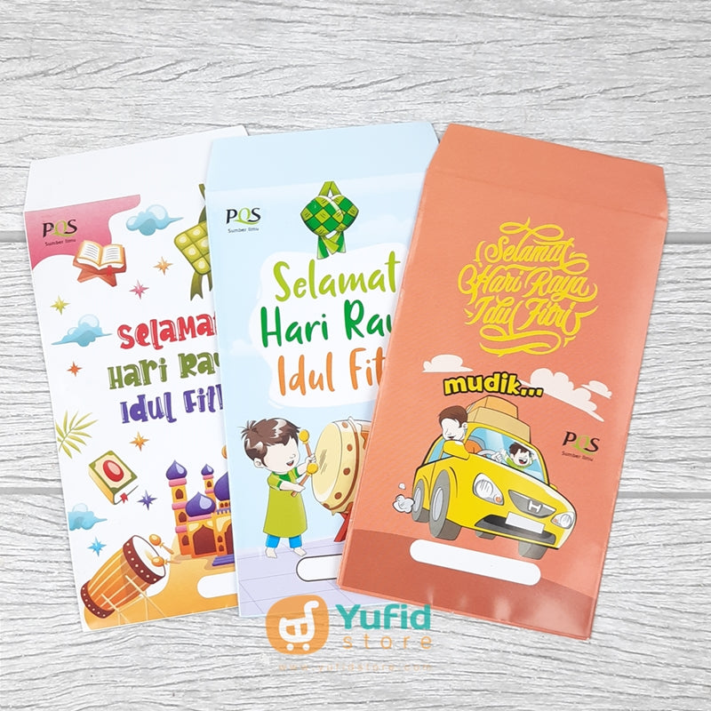 PAKET AMPLOP LEBARAN - SET ISI 100 AMPLOP (PQS) – Yufid Store Toko Muslim