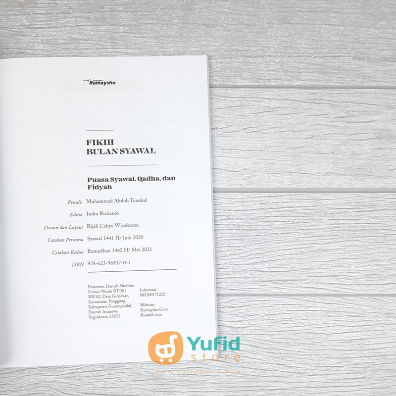 BUKU FIKIH BULAN SYAWAL - PUASA SYAWAL, QADHA DAN FIDYAH (RUMAYSHO ...