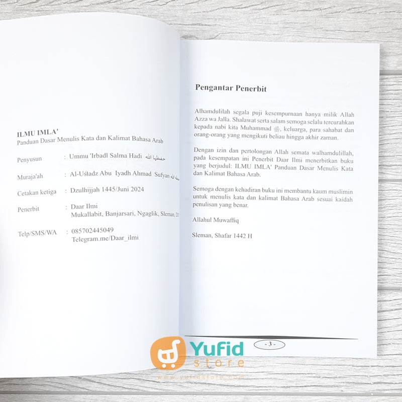 BUKU ILMU IMLA’ PANDUAN DASAR MENULIS KATA DAN KALIMAT BAHASA ARAB JIL ...