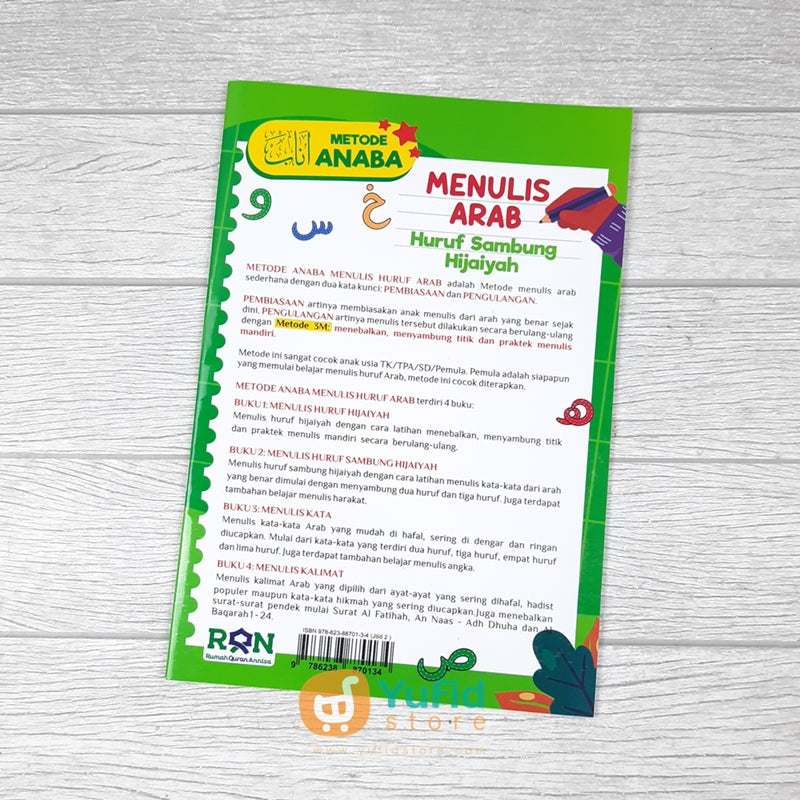 BUKU MENULIS ARAB HURUF HIJAIYAH JILID 2 - METODE ANABA (RUMAH QURAN A ...