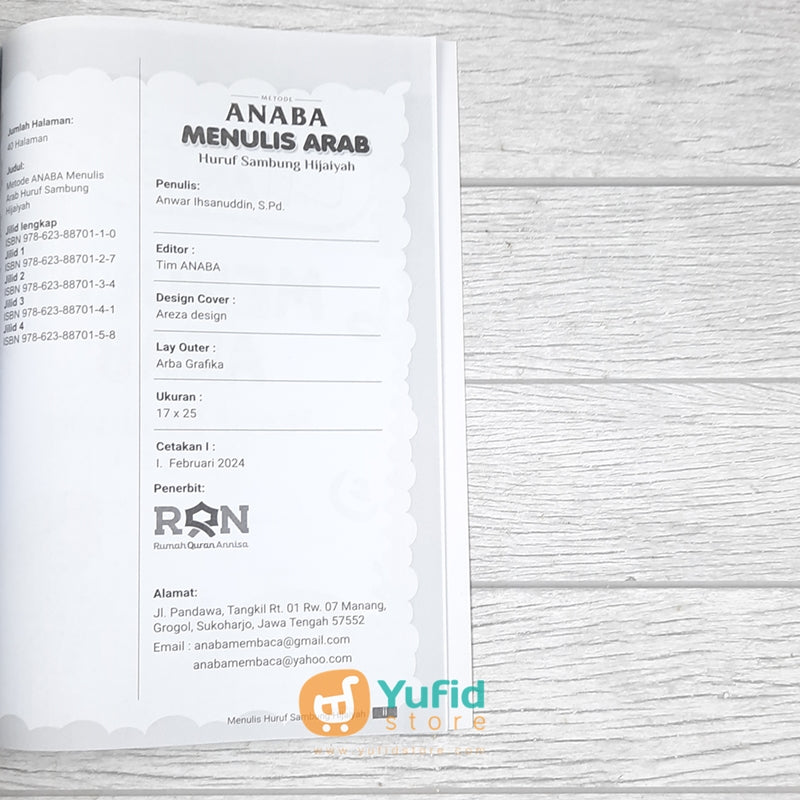 BUKU MENULIS ARAB HURUF HIJAIYAH JILID 2 - METODE ANABA (RUMAH QURAN A ...