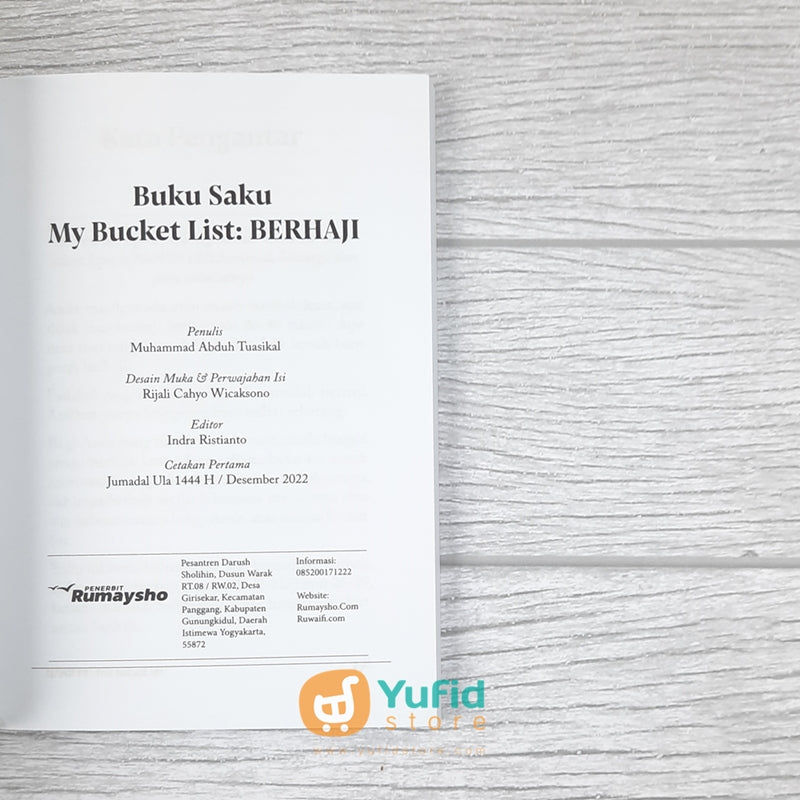 BUKU MY BUCKET LIST BERHAJI (RUMAYSHO) – Yufid Store Toko Muslim