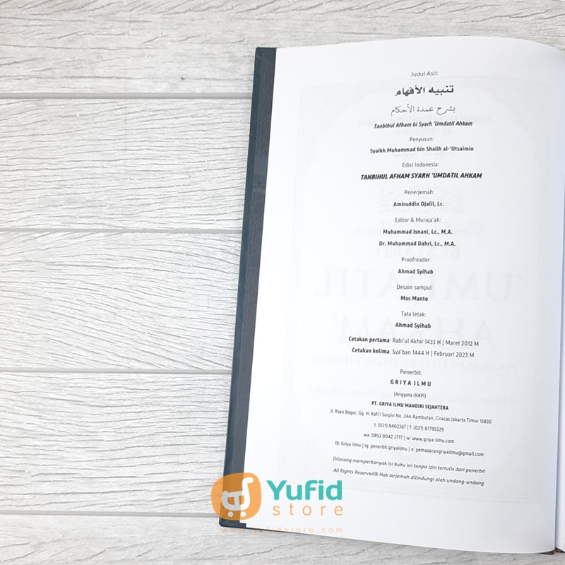 BUKU TANBIHUL AFHAM BI SYARH UMDATIL AHKAM (GRIYA ILMU) – Yufid Store ...