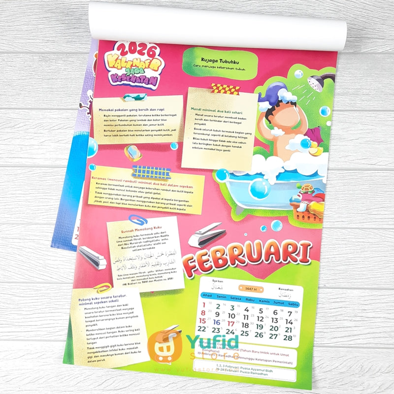 KALENDER DINDING ANAK 2026 JAGA KESEHATAN - 365 HARI HIDUP SEHAT DAN C ...