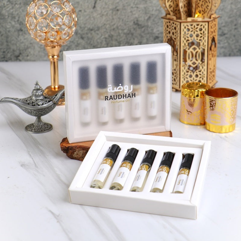 KING SALMAN PARFUM RAUDHAH TRAVEL SET ISI 5 BOTOL – Yufid Store Toko Muslim