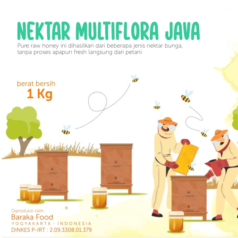 MADU TENAN NEKTAR MULTIFLORA 1 KG - PURE RAW HONEY – Yufid Store Toko ...