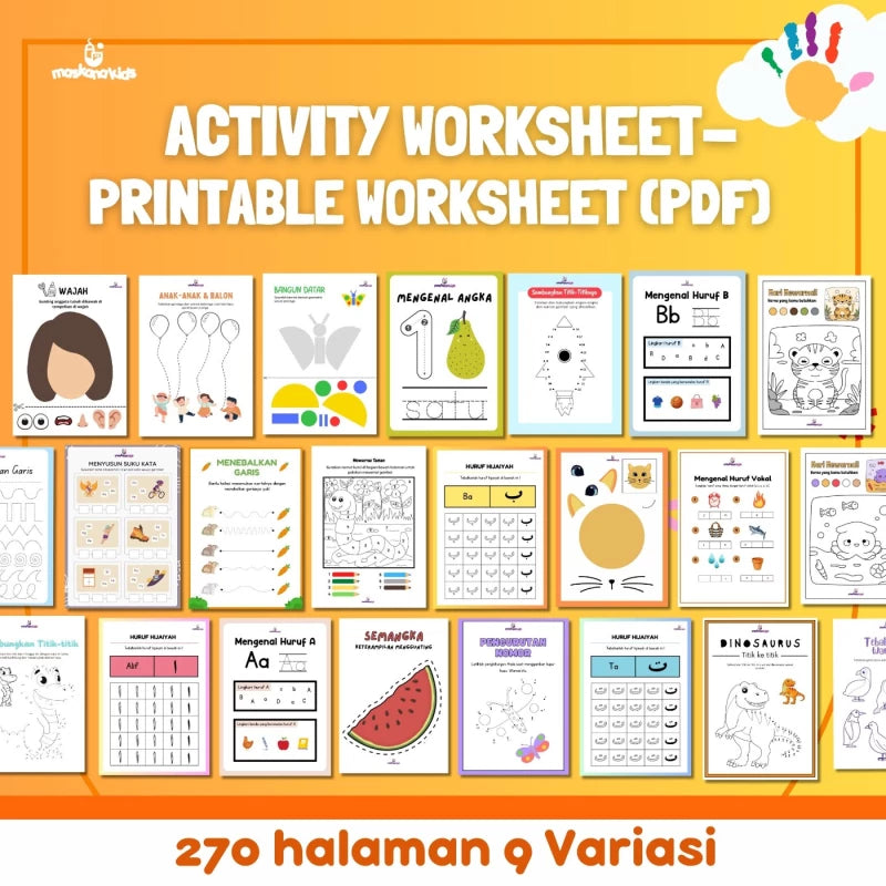 PRINTABLE ACTIVITY WORKSHEET WORKBOOK LEMBAR AKTIVITAS ANAK MUSLIM (MA ...