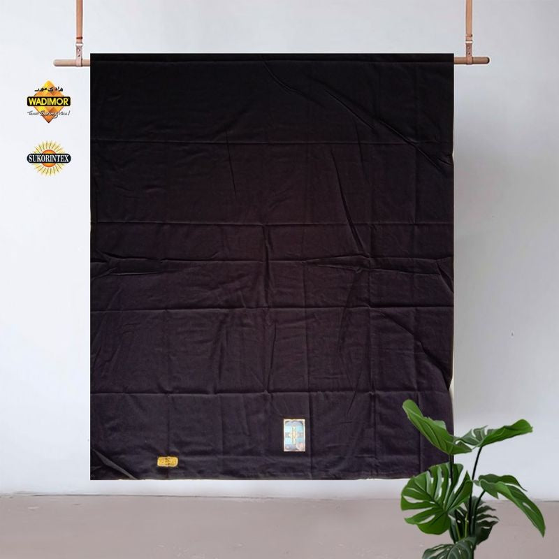 SARUNG TENUN WADIMOR HITAM POLOS – Yufid Store Toko Muslim