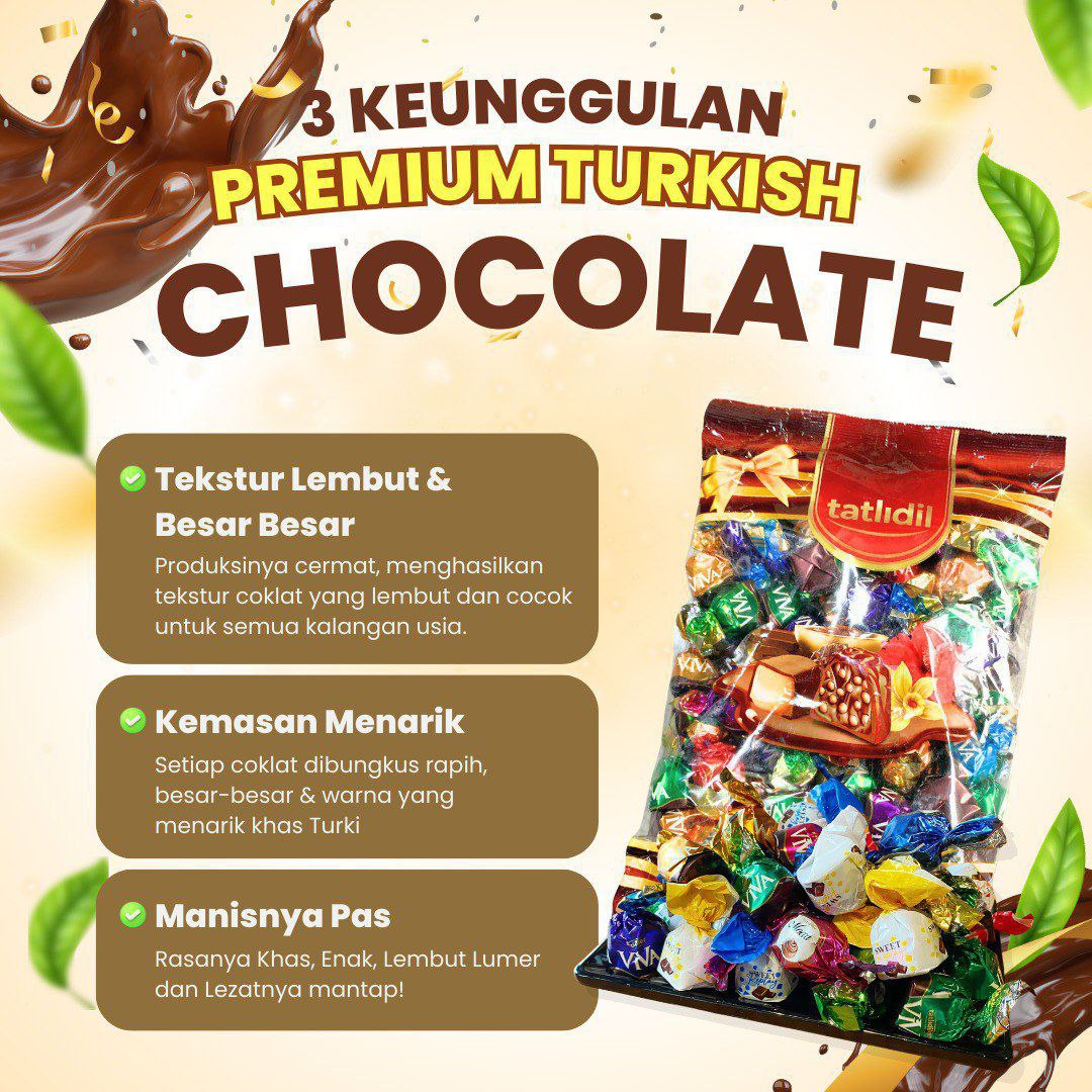 TATLIDIL COKELAT PREMIUM TURKI 1 KG - PREMIUM TURKISH CHOCOLATE - TATL ...