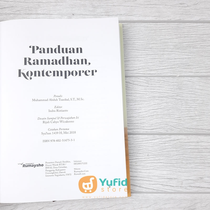 BUKU PANDUAN RAMADHAN KONTEMPORER (RUMAYSHO) – Yufid Store Toko Muslim