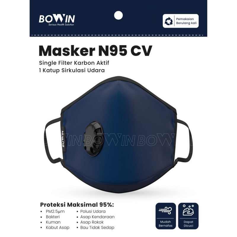 Bowin Masker N95 CV Navy Blue – Yufid Store Toko Muslim