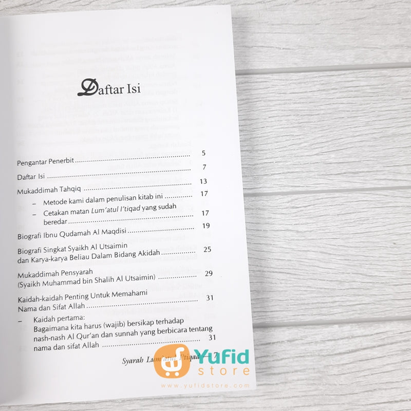 Buku Syarah Lumatul Itiqod Cara Mudah Memahami Nama Dan Sifat Allah (M ...