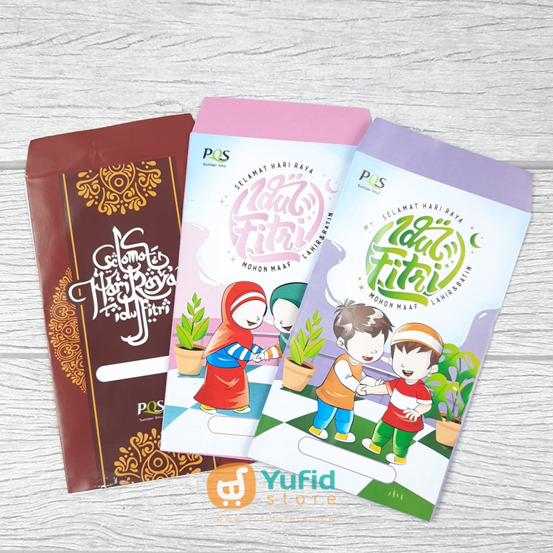 PAKET AMPLOP LEBARAN - SET ISI 100 AMPLOP (PQS) – Yufid Store Toko Muslim