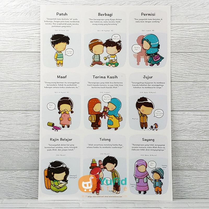 PAKET POSTER SUNNAH GIRL - PAKET ISI 5 LEMBAR POSTER – Yufid Store Toko ...