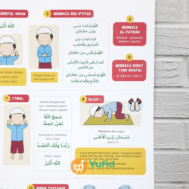 Poster Sholat Anak Islam Sesuai Sunnah – Yufid Store Toko Muslim